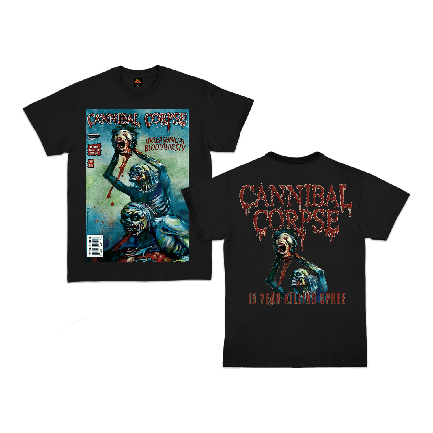 CANNIBAL CORPSE “15 YEAR KILLING SPREE” TEE (LIMITED EDITION) – Postmortem